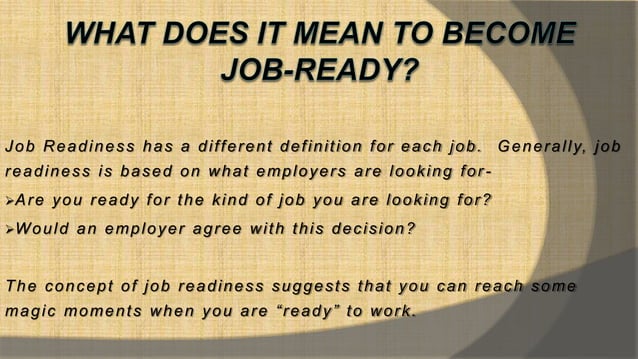 Job readiness | PPTX