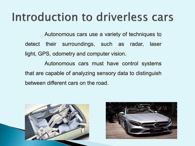 Presentaion On Driverless Car | PPT
