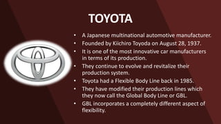 Flexible Manufacturing System of Toyota (FMS) | PPTX