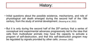 Role of apoptosis in physiology and diseases i | PPTX