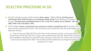 SSC ( STAFF SELECTION COMMISSION ) PRESENTATION | PPTX