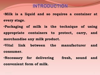 packaging of milk and milk products | PPTX