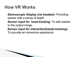 augmented reality and virtual reality | PPTX