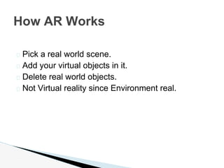 augmented reality and virtual reality | PPT