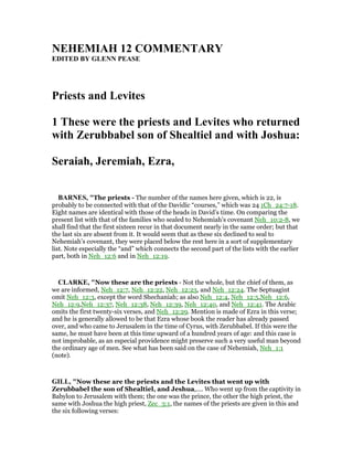 Nehemiah 12 commentary | PDF