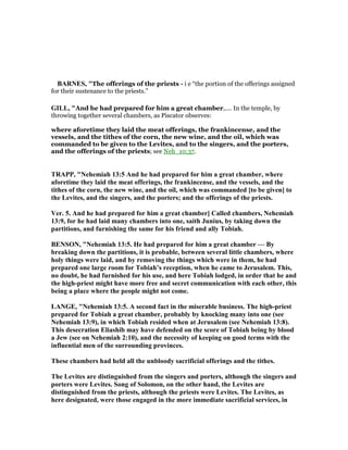 Nehemiah 13 commentary | PDF