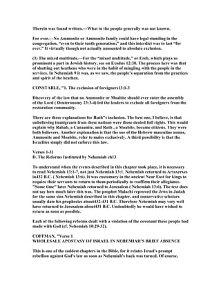 Nehemiah 13 commentary | PDF