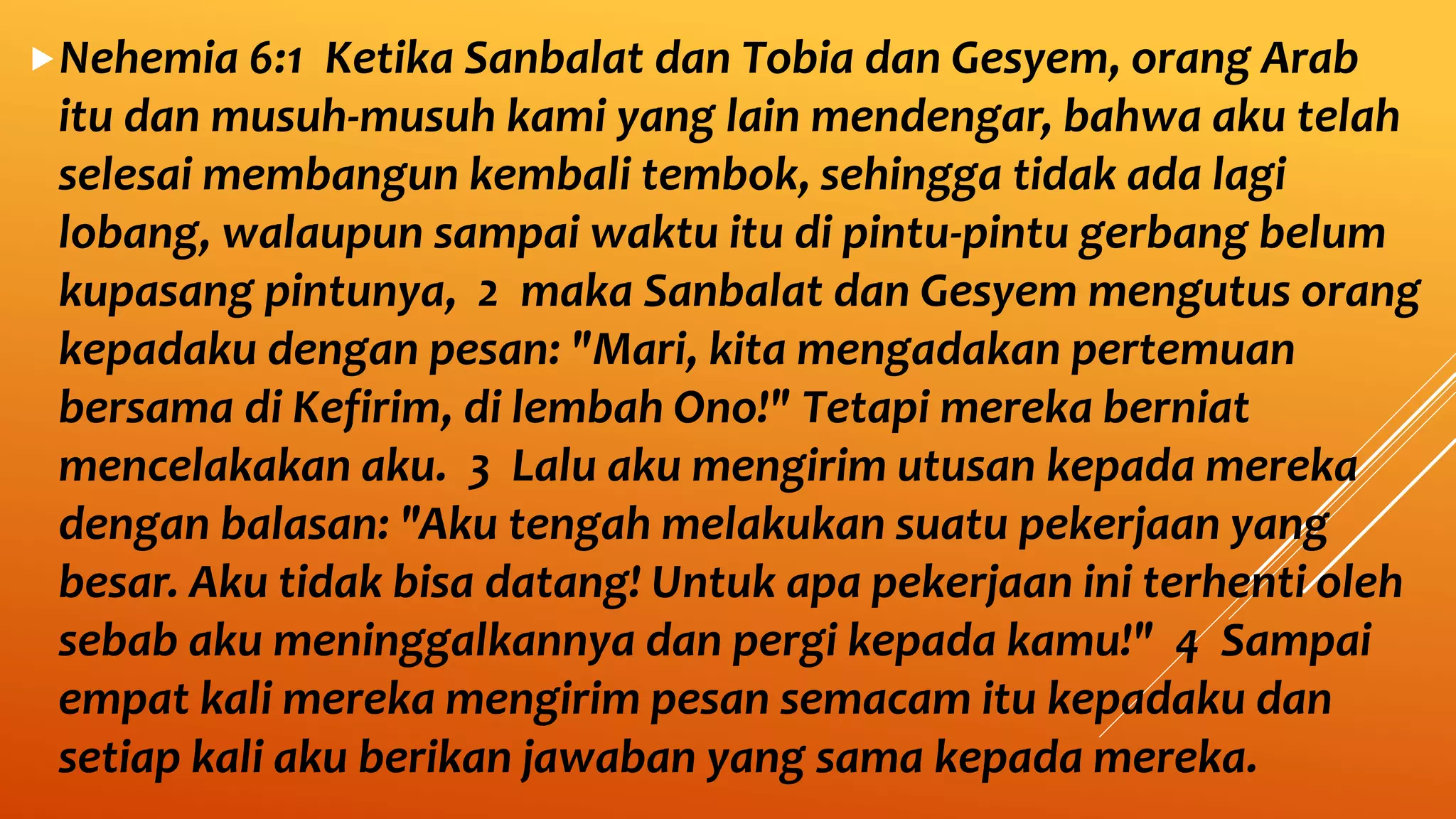 Nehemiah 6 - Lesson #8. Learn How to Finish Strong | PPTX