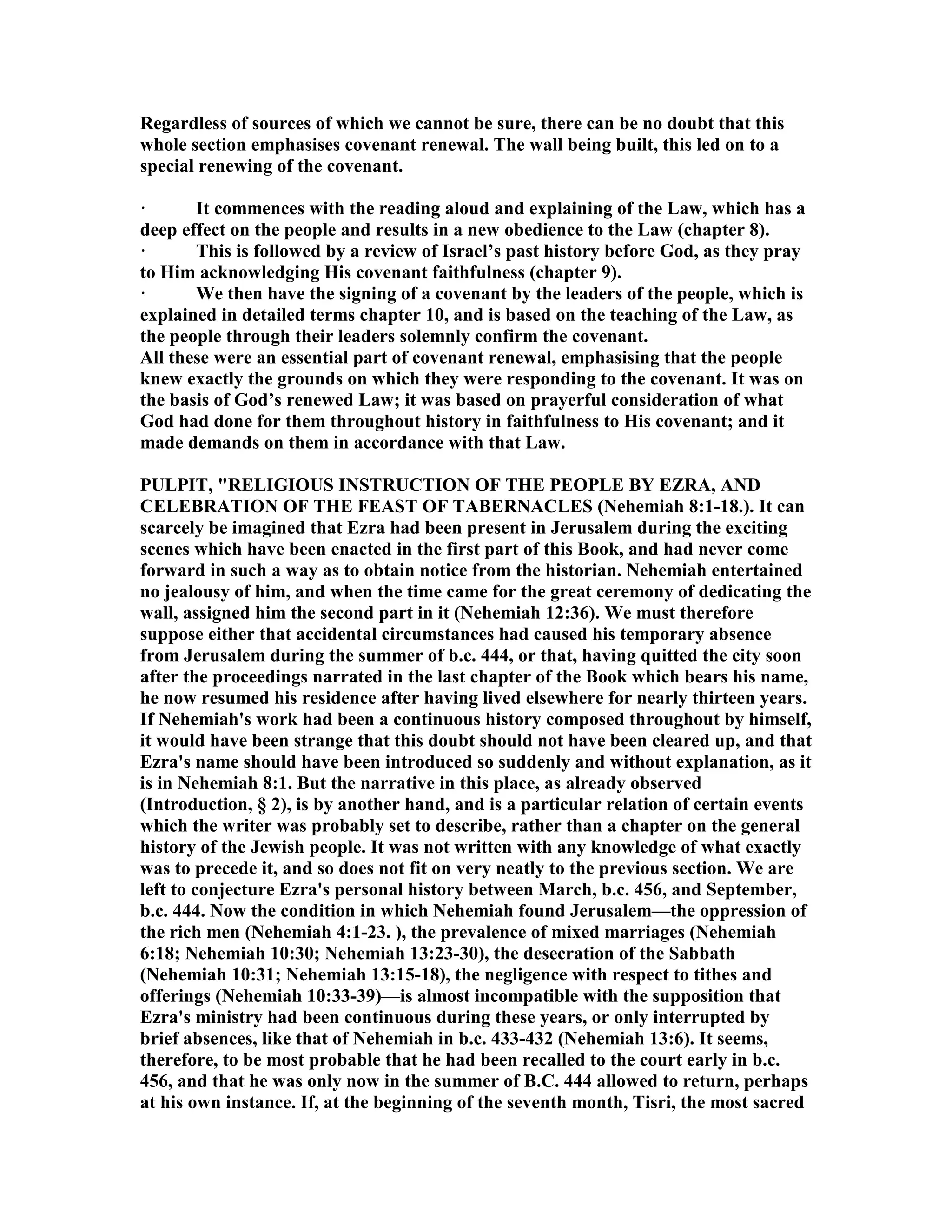 Nehemiah 8 commentary | PDF
