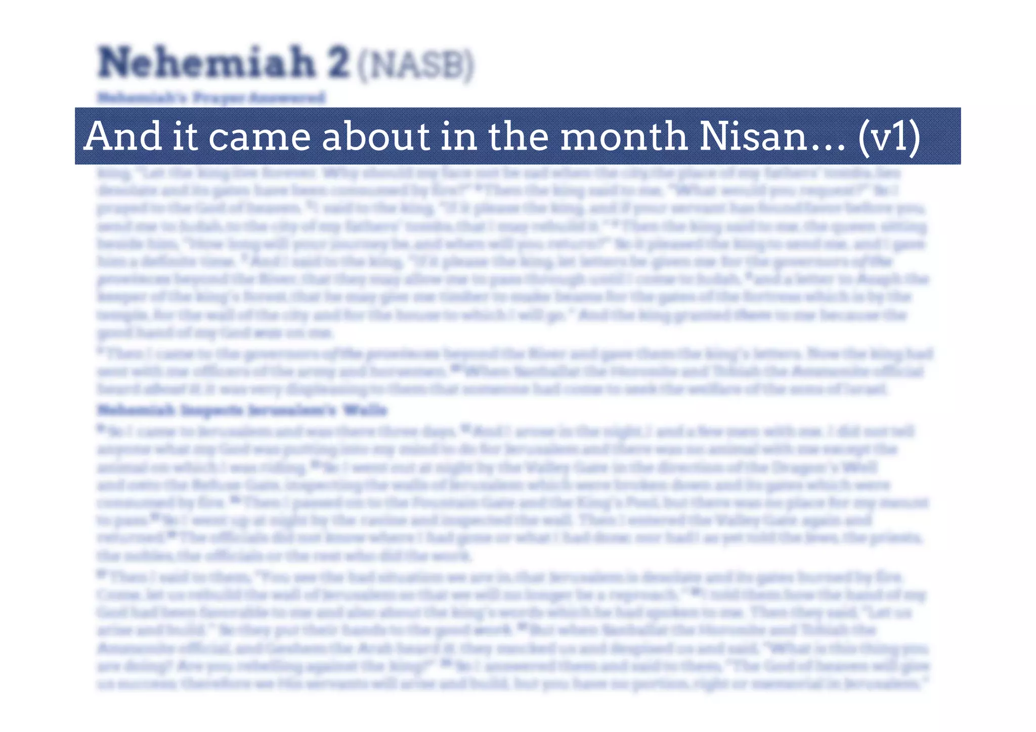 Nehemiah 2 Sermon | PDF