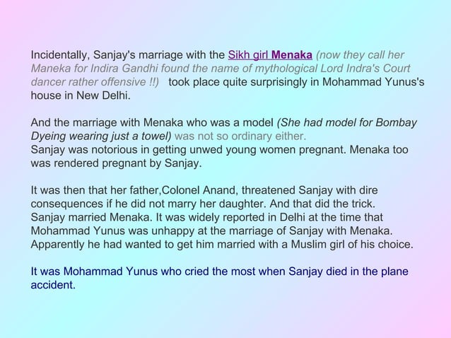 Nehru Gandhi Family Secrets | PPT