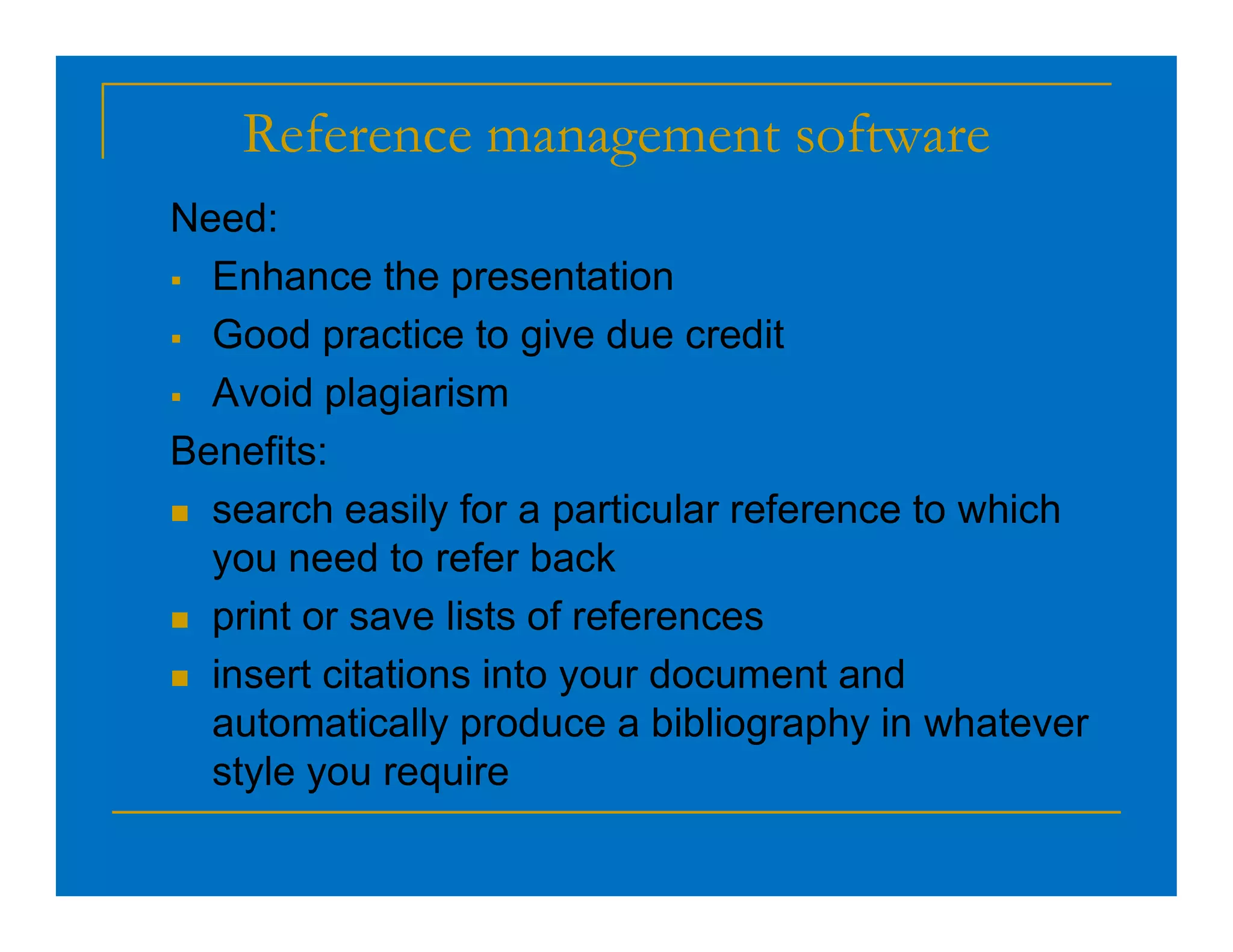 Reference Management | PPT