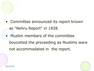 Nehru report and jinnah’s fourteen points | PPT