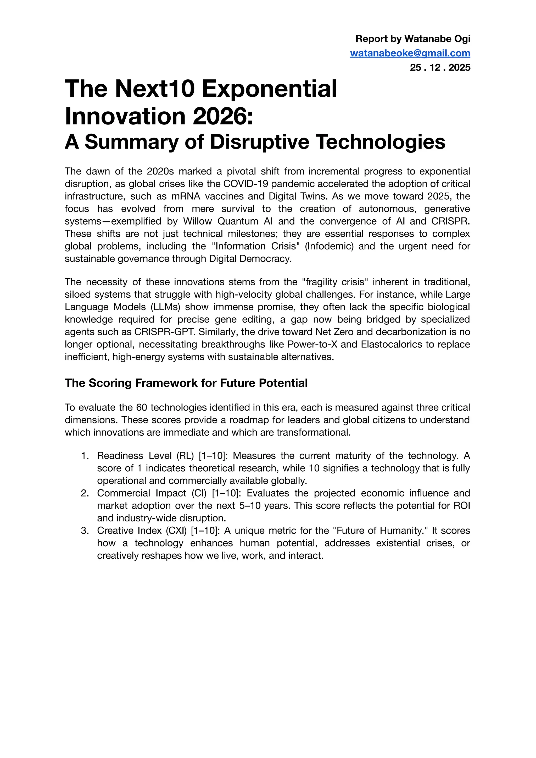 The Next10 Exponential Innovation 2026 TH | PDF