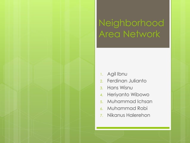 Neighborhood area network (nan) | PPT