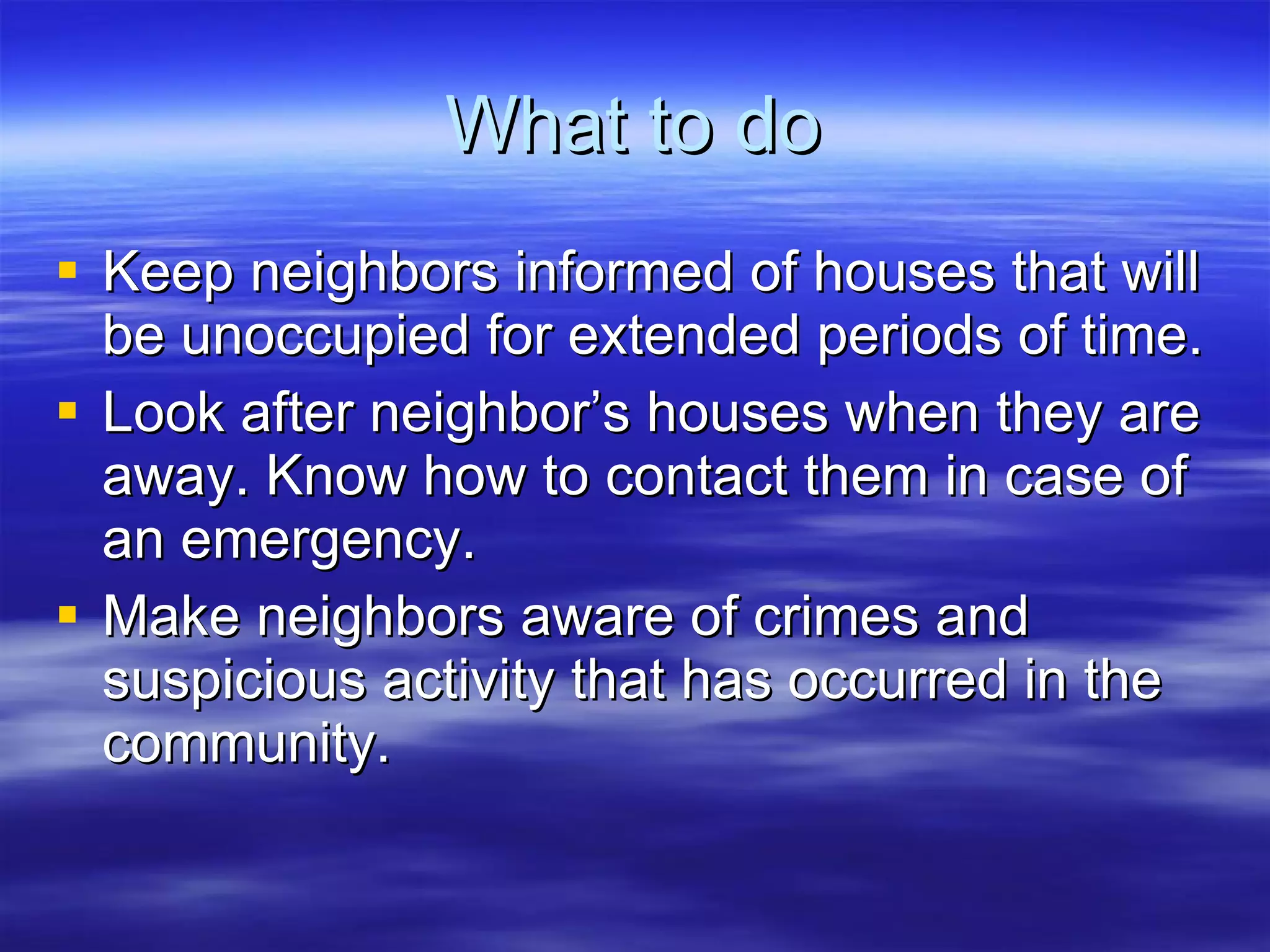 Neighborhood crime watch | PPT
