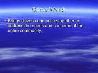 Neighborhood crime watch | PPT