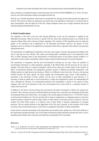 Neighborhood Impact Assessment an urban sustainability instrument ...