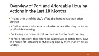 Cupid Alexander, Housing Program Specialist, Portland Housing Bureau ...