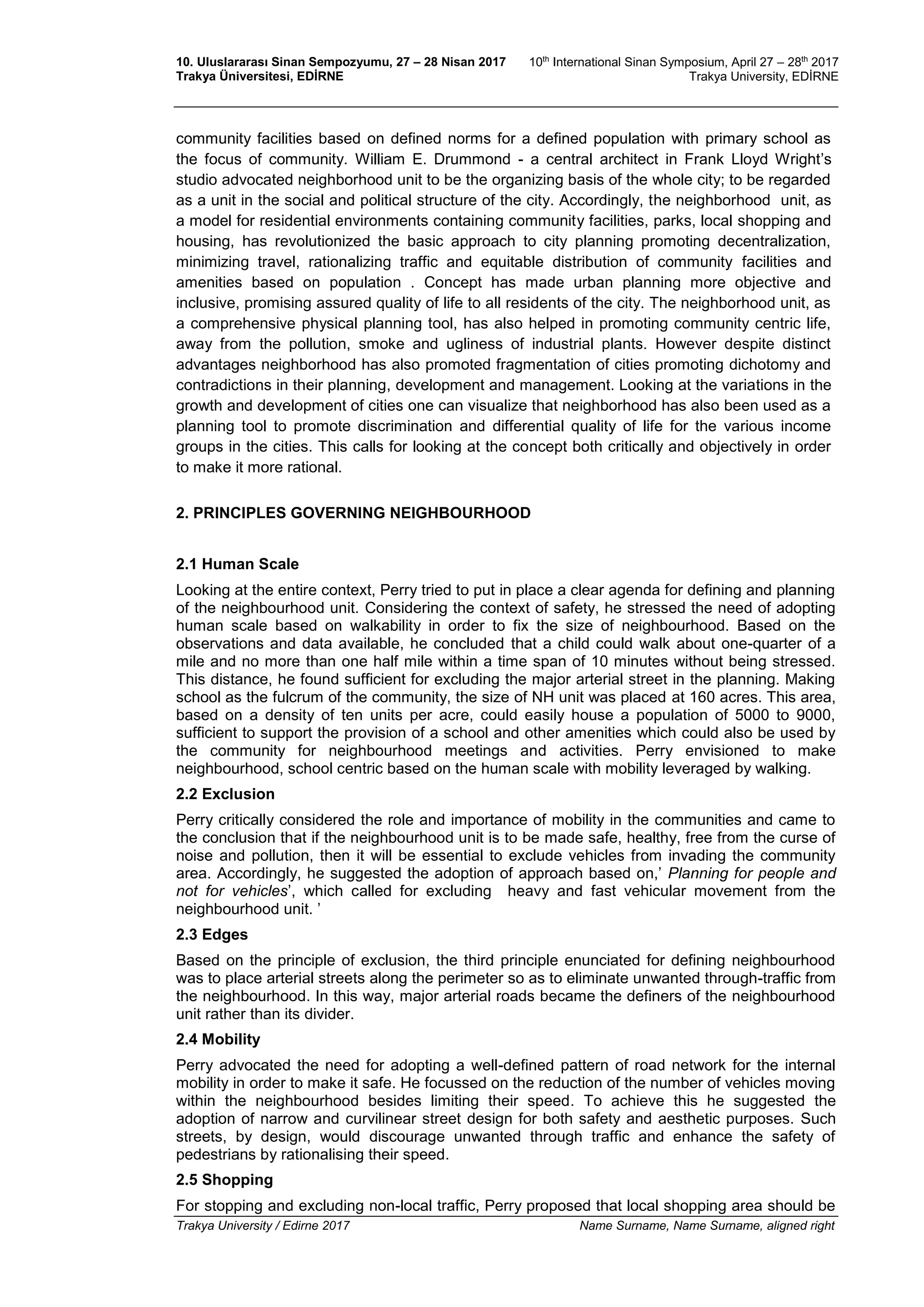 Neighborhood planning in capital city of chandigarh an appraisal | PDF
