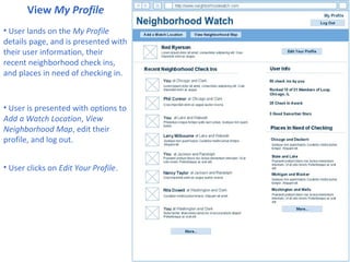 Neighborhood Watch prototype (storyboard narrative) | PPT