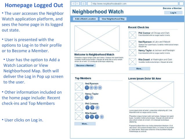 Neighborhood Watch prototype (storyboard narrative) | PPT