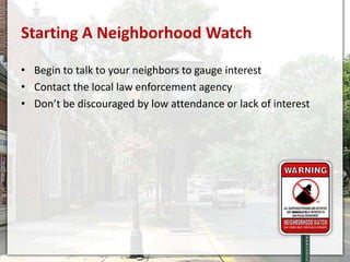 Haddonfield Civic Association Neighborhood Watch | PPTX