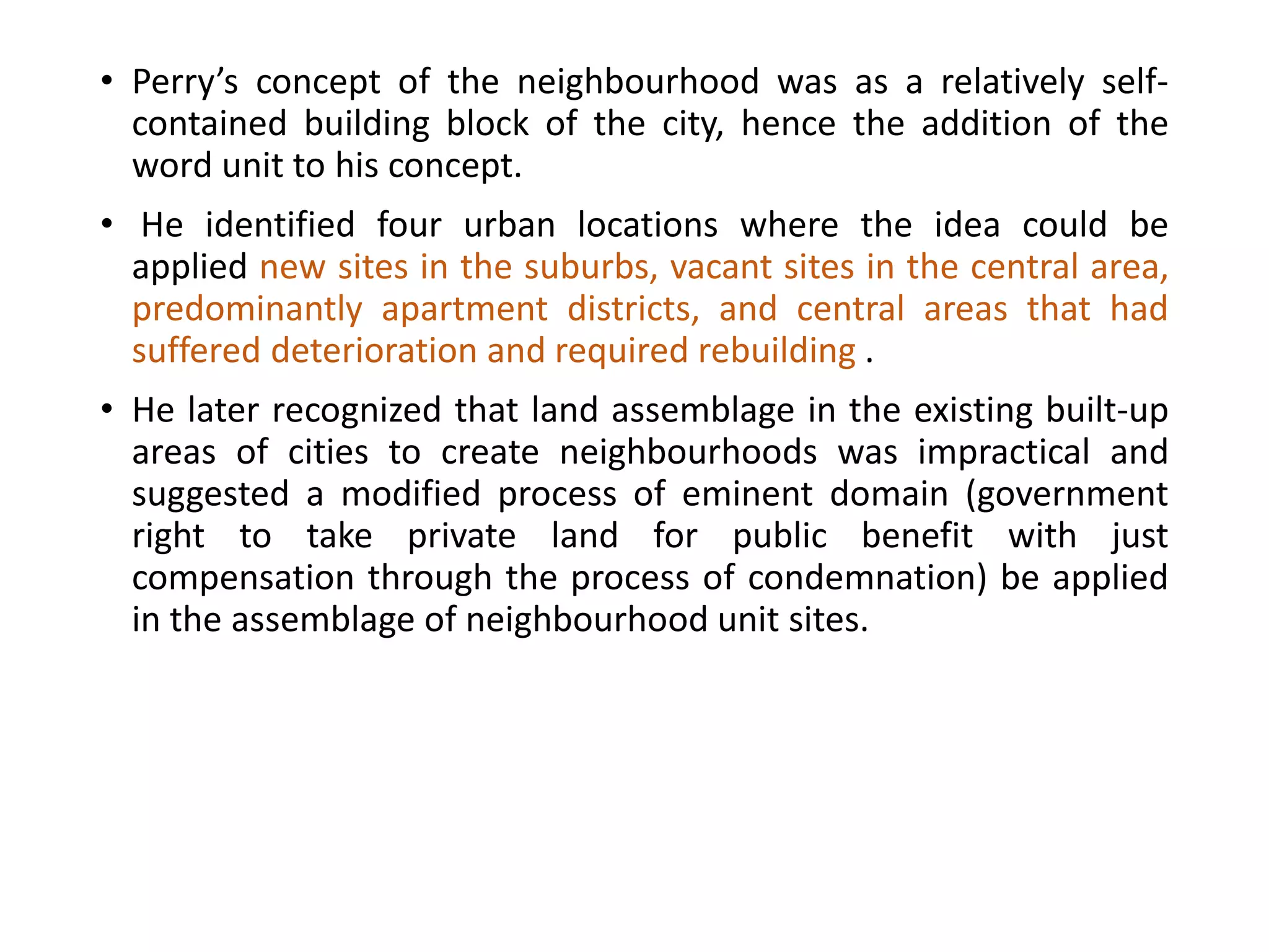 Neighbourhood Concept | PDF