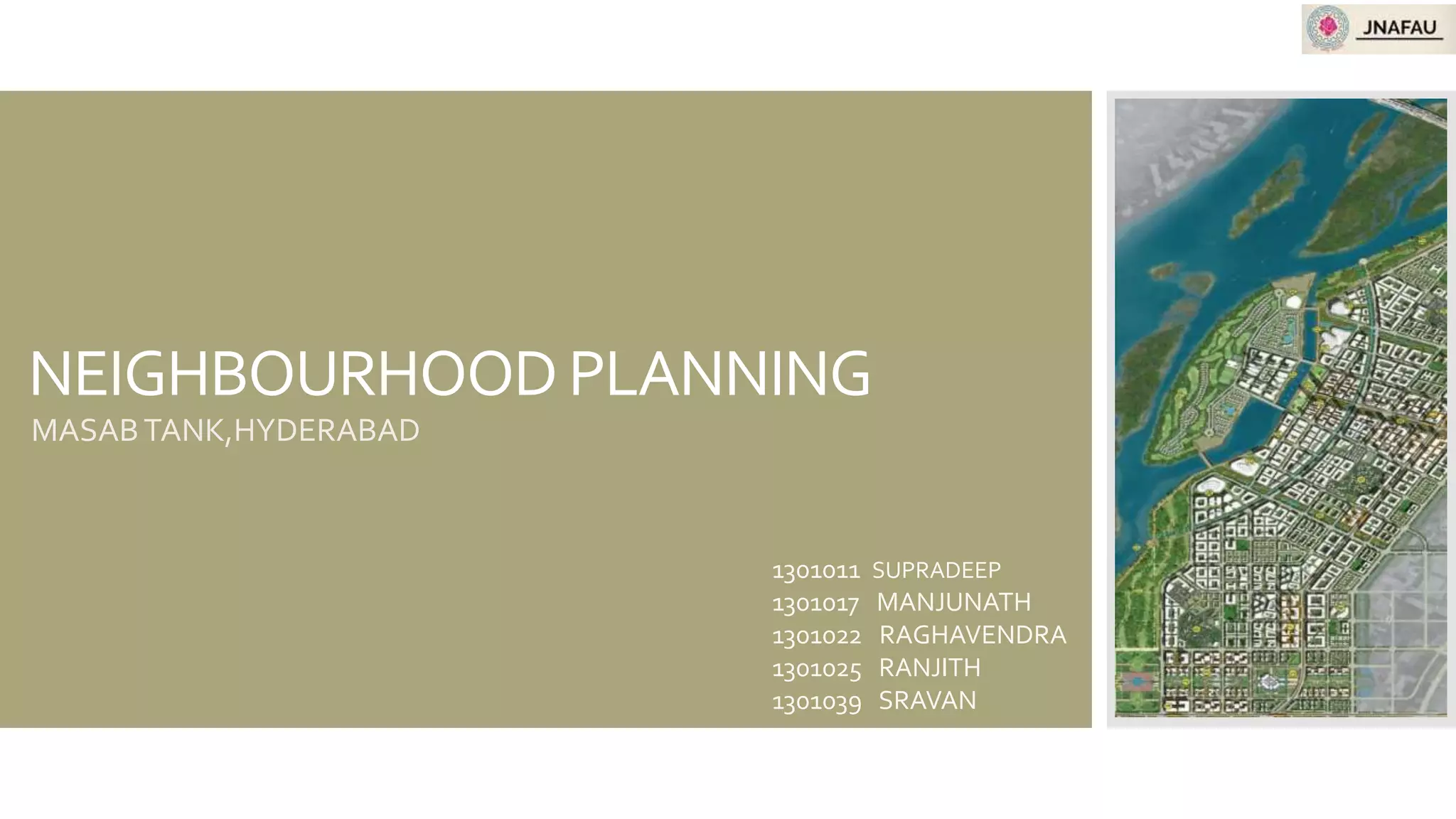 Neighbourhood planning,hyderabad(masab tank) | PPTX