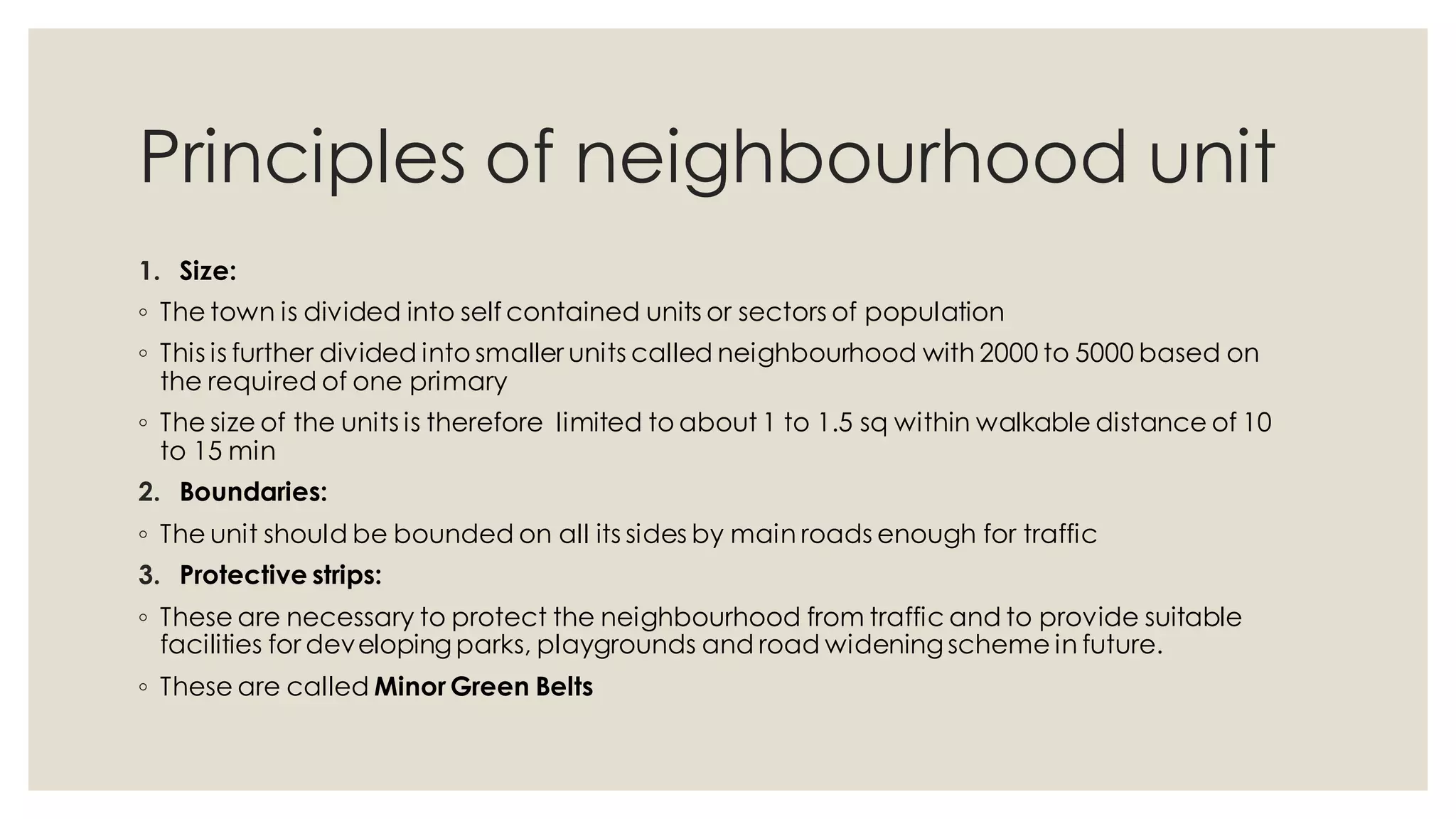Neighbourhood unit (Clarence Perry) | PDF