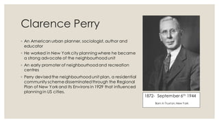Neighbourhood unit (Clarence Perry) | PDF