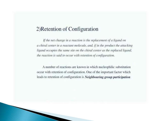 Neighboring group participation, mechanism, groups, consequences | PPTX