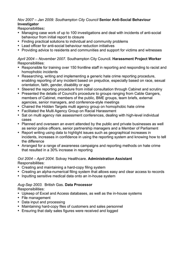 Neil anderson cv 2014 | PDF | Crime & Harmful Acts to Individuals, Society & Human Right ...