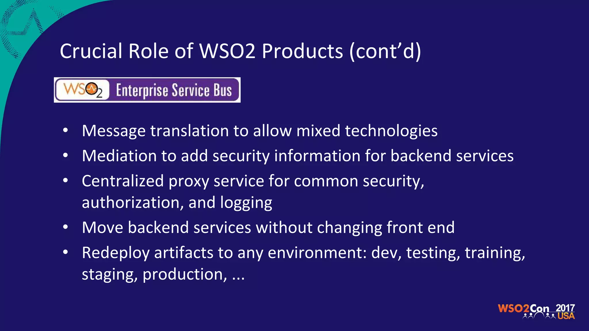 WSO2Con USA 2017: Providing a Pathway from Stovepipe Systems to a Secure SOA Enterprise | PPT