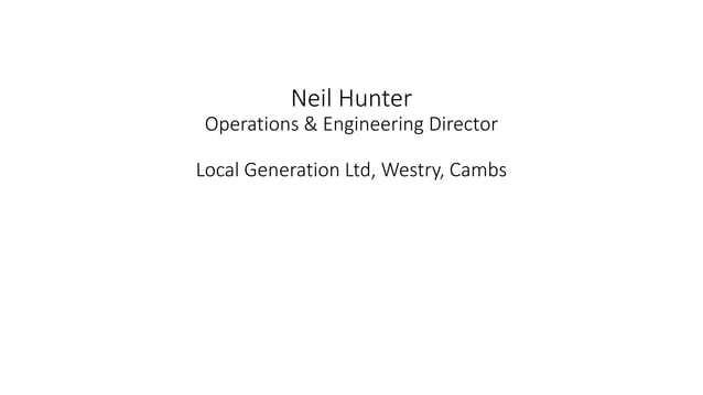Neil Hunter, Local Generation | PPT
