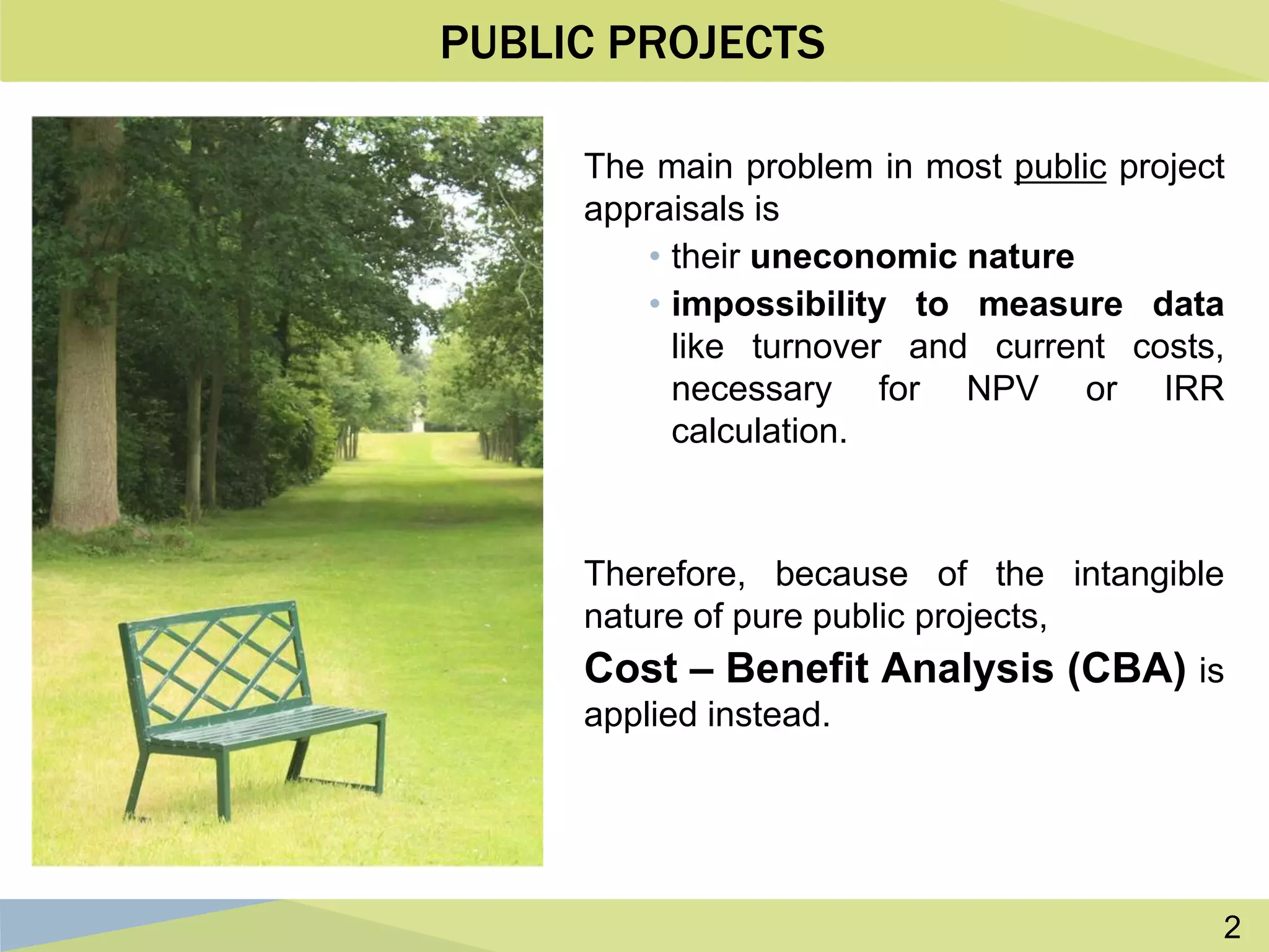 Cost Benefit Analysis in Public Project Appraisal (PPAC) | PPTX