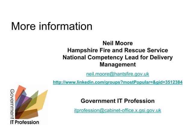 Neil Moore, Hants Fire and Rescue - IT delivery management | PPT