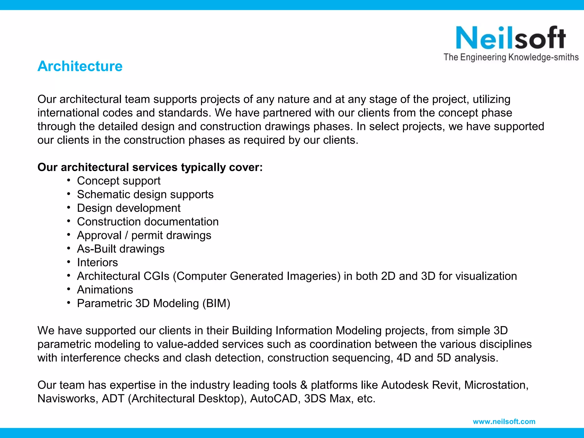 Neilsoft architecture, masterplanning and urban design services | PPT
