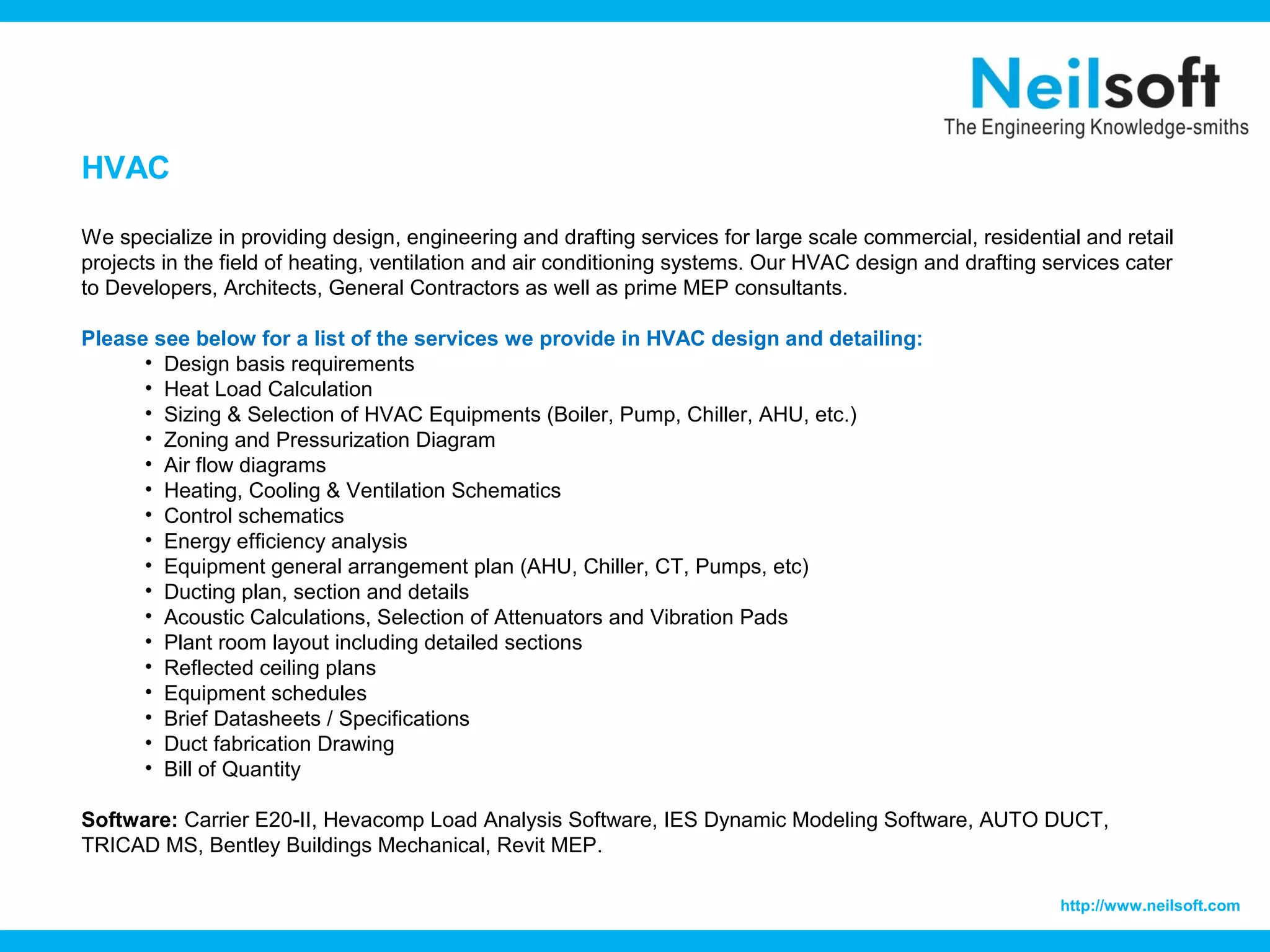 Neilsoft hvac design and detailed engineerings | PPT