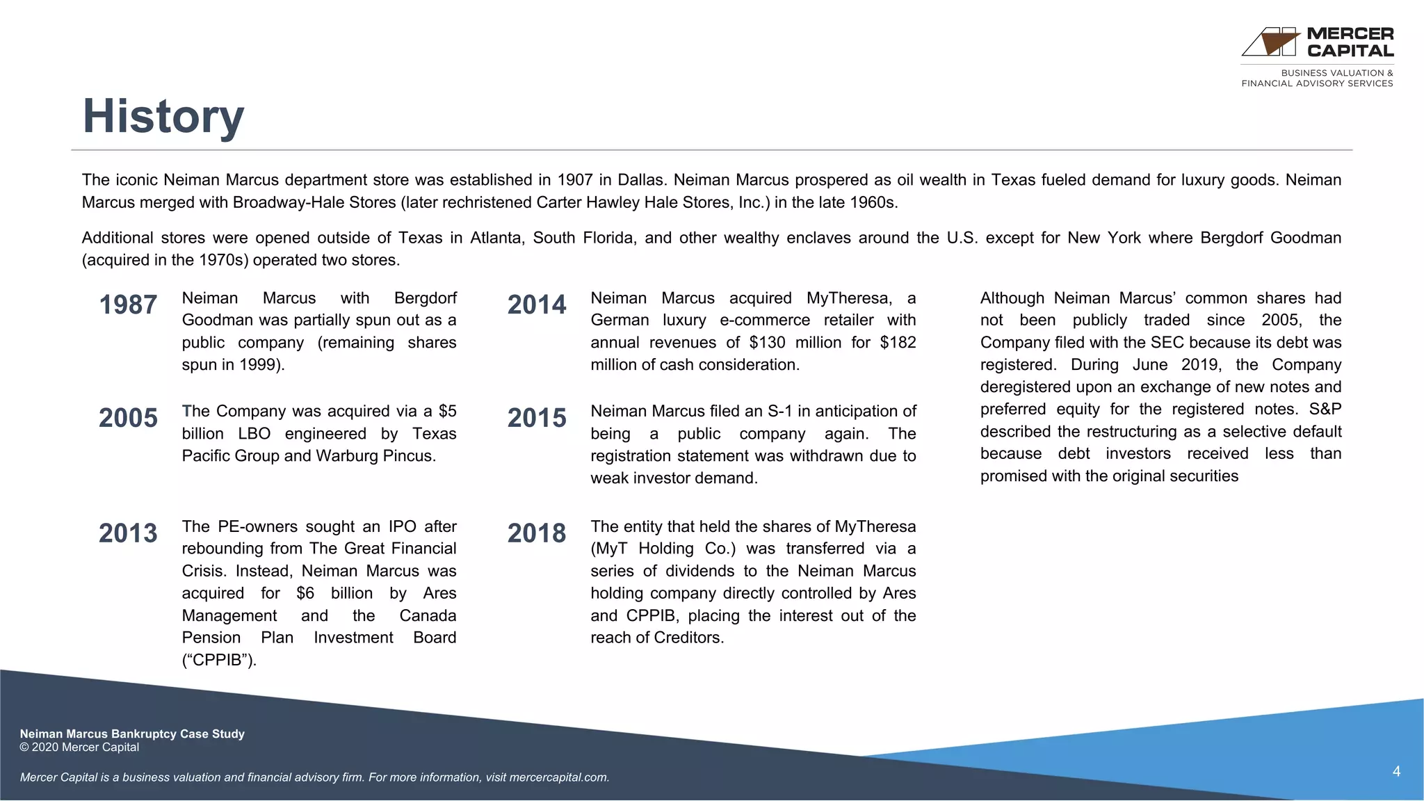 Restructuring Case Study - Neiman Marcus | PDF