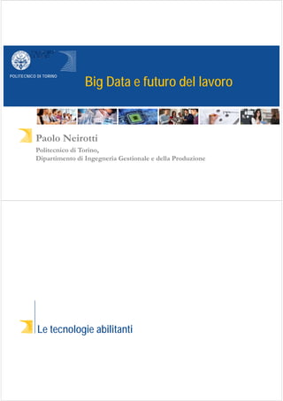 Big data e futuro del lavoro | PDF