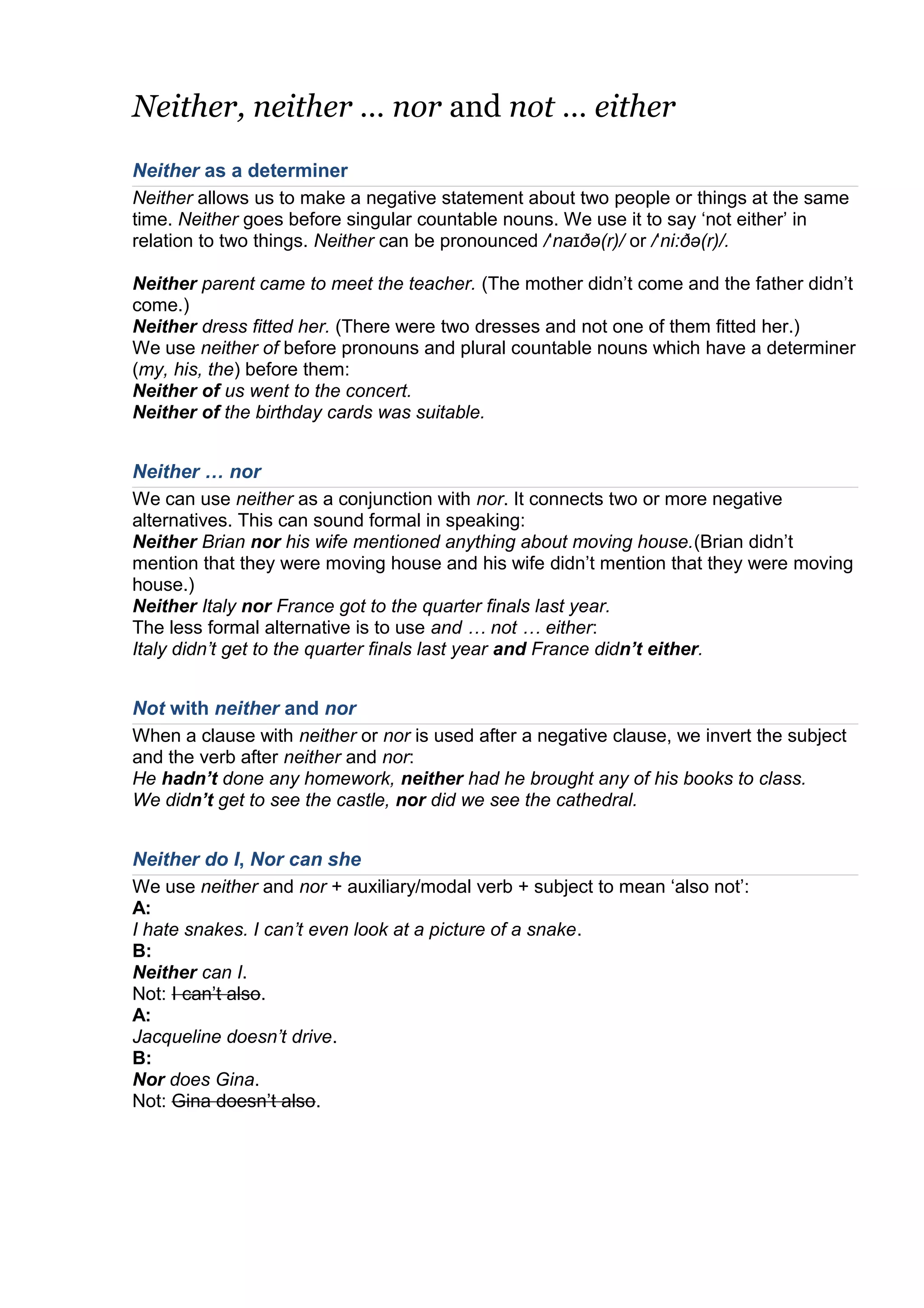 Neither,either | DOC