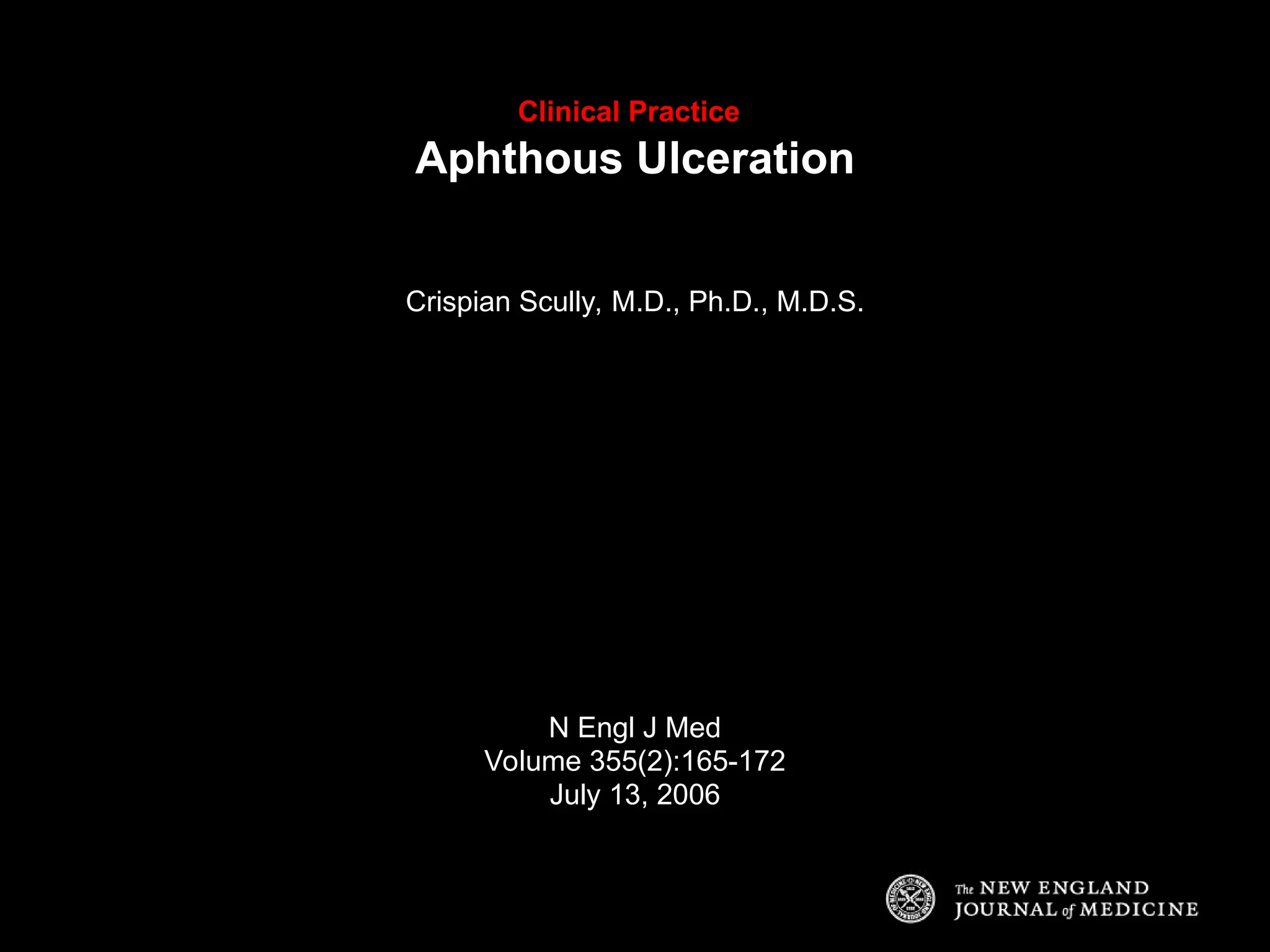minor/ major /herpertiform aphthous ulcer | PPT