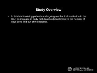 EARLY MOBILISATION IN ICU FOR CRITICALLY ILL | PPTX