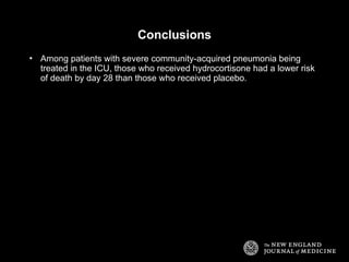 Steroid on severe community acquired pneumonia | PPTX