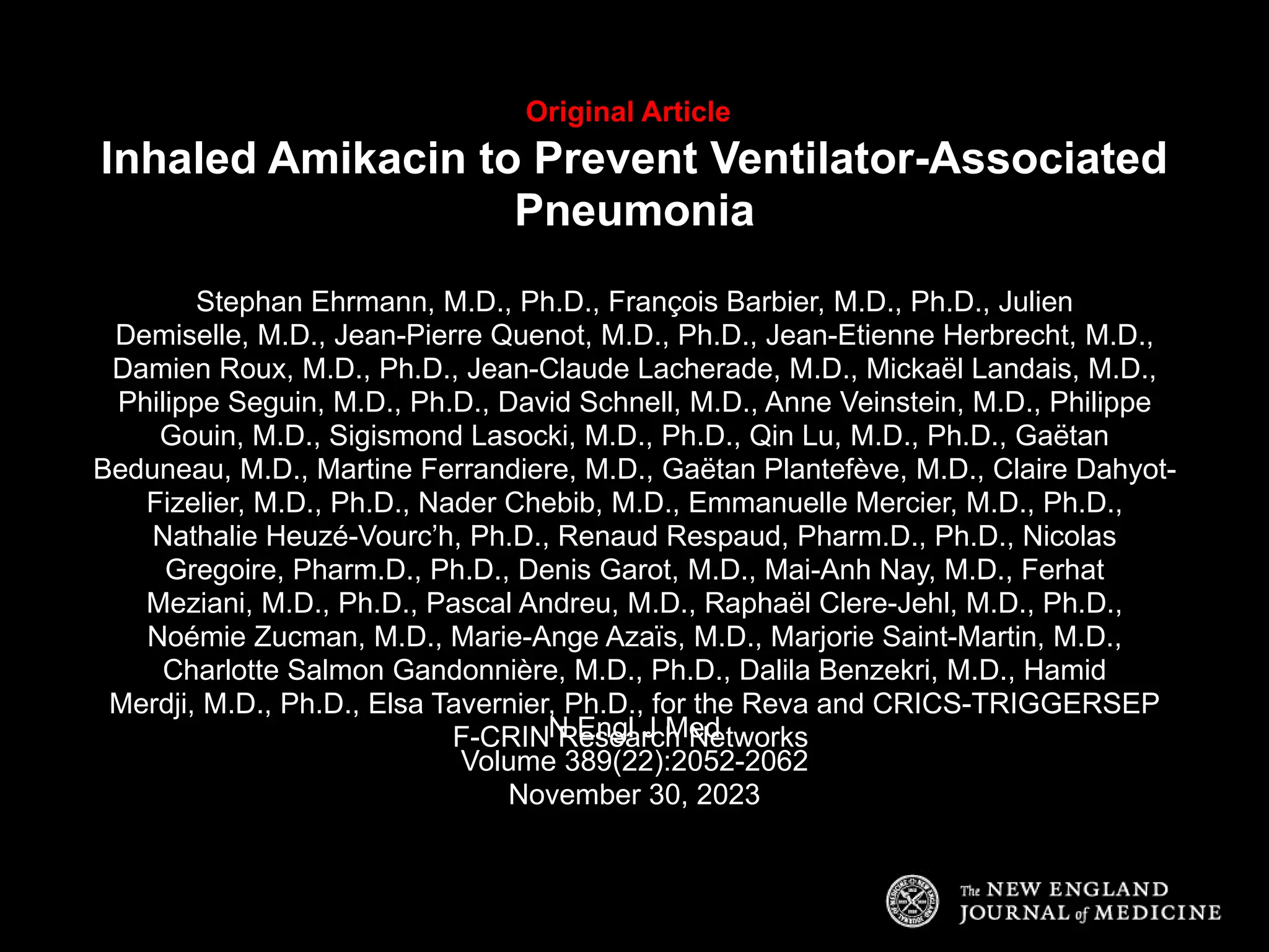 Amikacina para prevenir neumonía asociada a VM | PPTX
