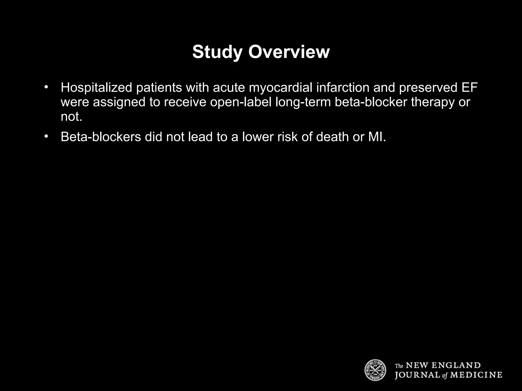 beta blockers after myocardial infarction | PPTX