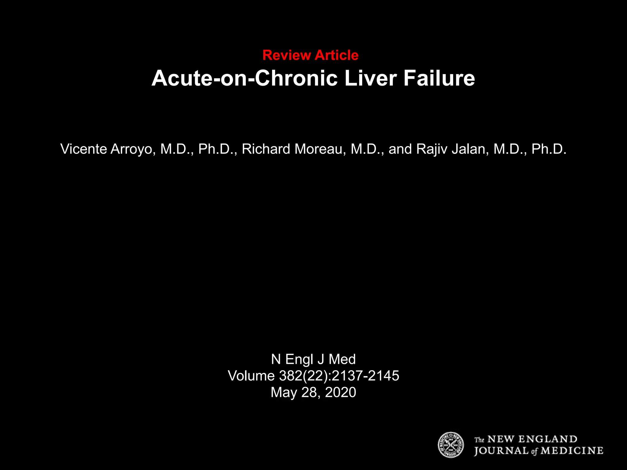 acute on chronic liver failure review article NEJM | PPTX