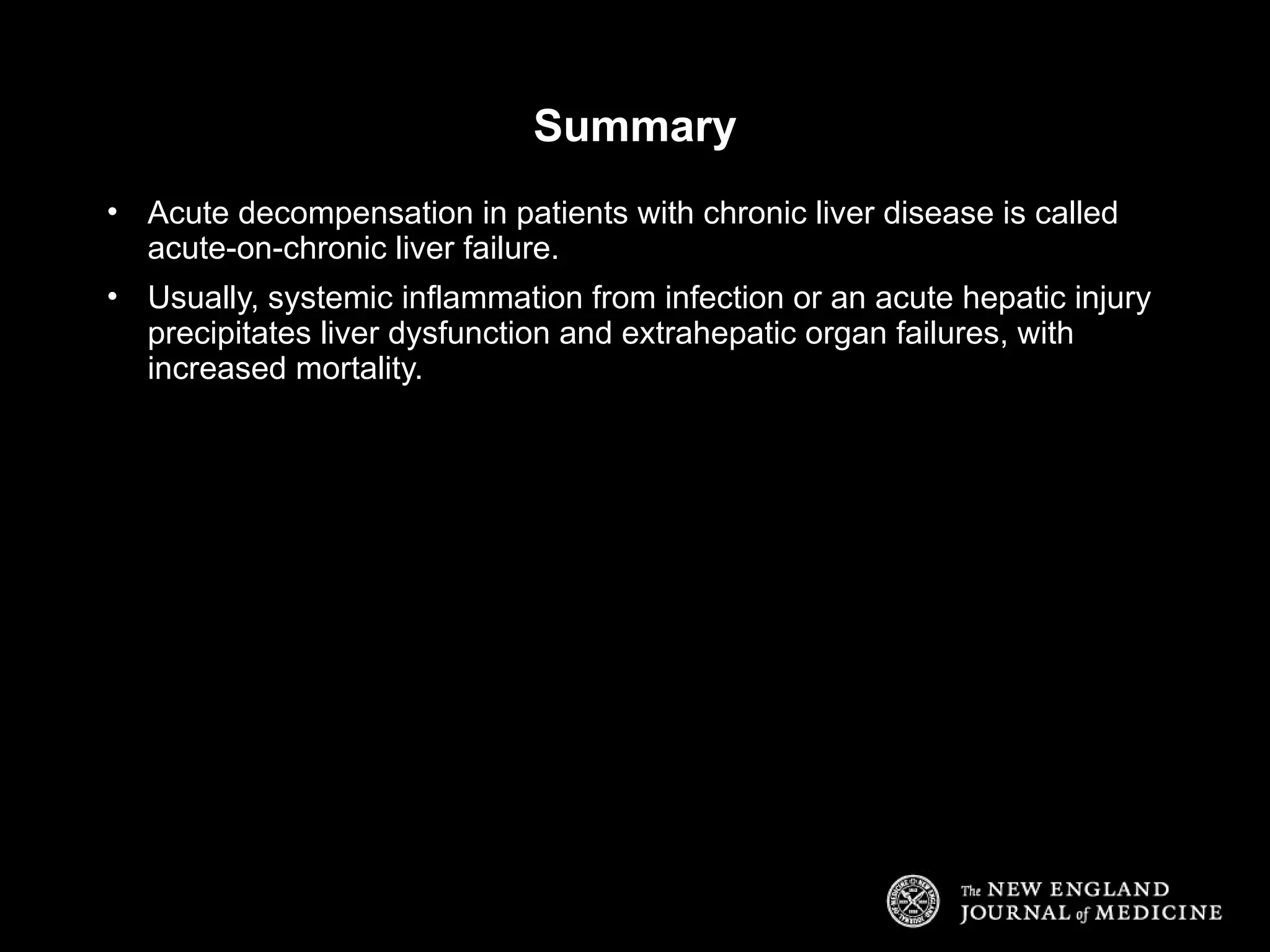 acute on chronic liver failure review article NEJM | PPTX