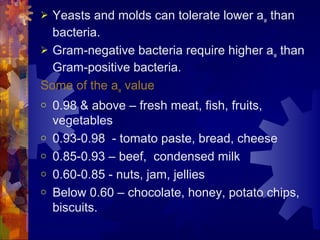 Factors Influencing Growth of Microorganisms in Food | PPT